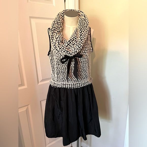 Ryu | Dresses | Ryu Black Knit Cowl Neck Bow Dress | Poshmark